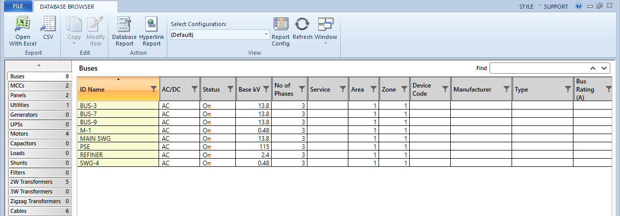 Viewing the Database Browser