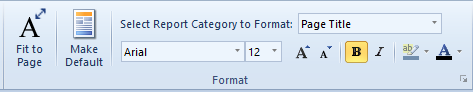 Formatting the Database Report Categories
