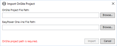 Importing an OnSite Data File